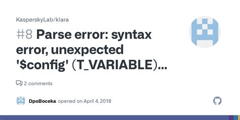 Parse Error Syntax Error Unexpected Config Tvariable In Applicationconfigconfigphp On