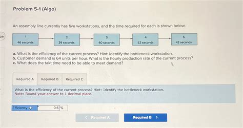 solved problem 5 1 algo an assembly line currently has five