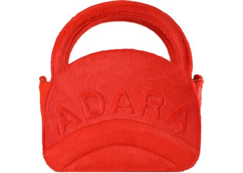 Adara Mizar Adara Taco Fire Red In Full Grain Italian Leather With Gold