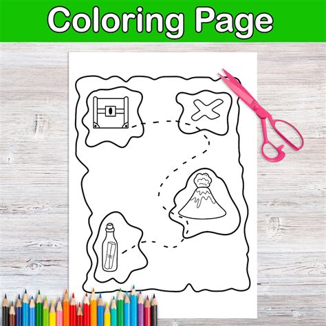 Treasure Map Craft Printable Activity Kindergarten Activity