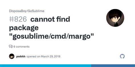 Cannot Find Package Gosublime Cmd Margo Issue DisposaBoy