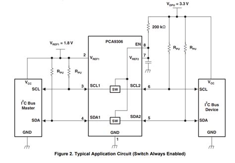 if using using multiple pca9306 for i2c voltage level translation do i