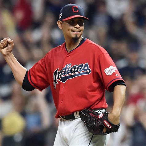 Download Red Jersey Indian Cleveland Carlos Carrasco Wallpaper