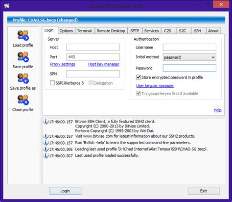 tutorial setting bitvise ssh client ~ chad