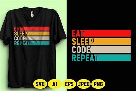 Eat Sleep Code Repeat Binary Svg Graphic By Fatimaakhter01936 · Creative Fabrica