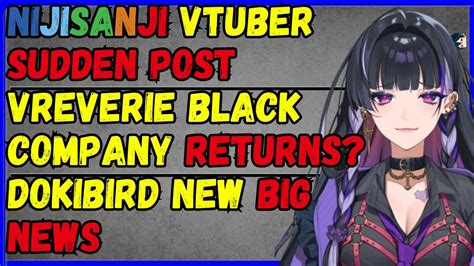 Vreverie Black Company Returns Nijisanji Jp Member Announcement