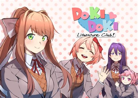 Wallpaper Id 824783 Ddlc Doki Doki Literature Club Yuri Doki Doki