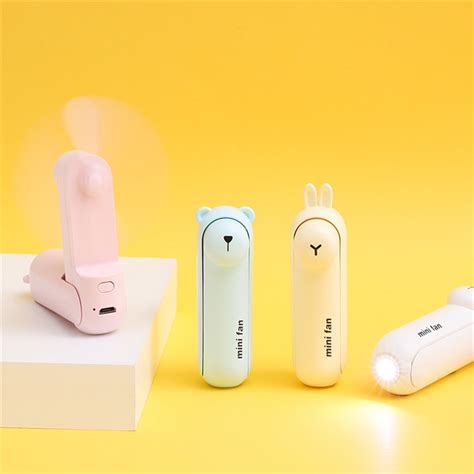 미니 휴대용 Usb 선풍기 휴대용 전기 선풍기 충전식 무소음 포켓 쿨링 핸드 이벤트 조명 포함 2023