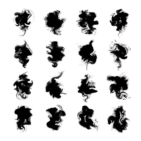 Abstract Blob Black Ink Collection Vector Illustration Vector Art At Vecteezy