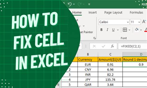 How To Fix Cell In Excel Earn And Excel