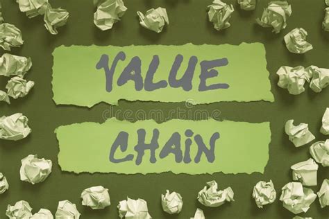 Text Showing Inspiration Value Chain Word For Set Of Functional