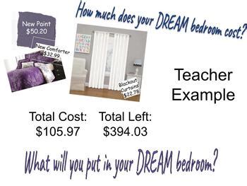 Design Your Own Room Adding And Subtracting Decimals Project By Faith Charles