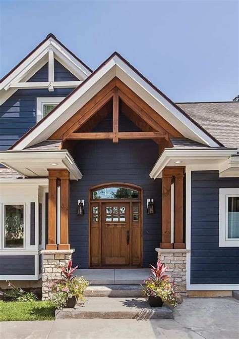 Dark Blue House With Wood Doors Navy Blue Door Navy Blue Door Like