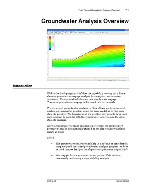 Tutorial 07 Finite Element Groundwater Seepage Download Free Pdf Finite Element Method