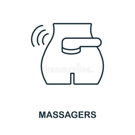 Massagers Line Icon Monochrome Simple Massagers Outline Icon For Templates Web Design And