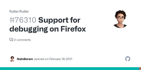 Support For Debugging On Firefox Issue Flutter Flutter Github