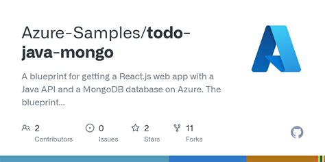 github azure samples todo java mongo a blueprint for getting a react