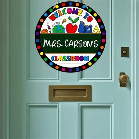 1pc Welcome Sign Classroom Door Decoration Teacher Door Sign Welcome To