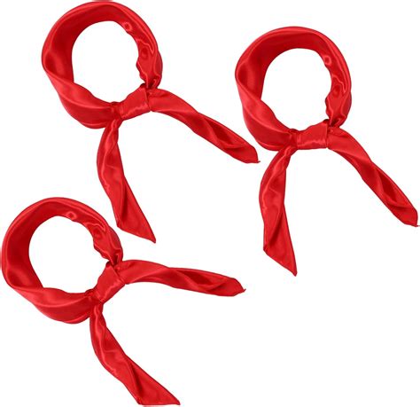 Apojgitn 3pcs Women Square Scarf Soft Ribbon Silk Square Scarf For