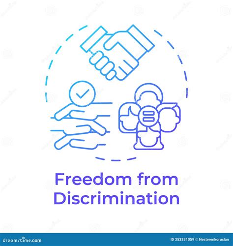Discrimination Freedom Blue Gradient Concept Icon Stock Vector Illustration Of Udhr