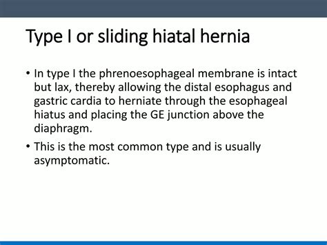 Hiatal Hernia Types And Management Pptx