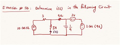 Solved Exercise Determine I T In The Following Circit Chegg Com