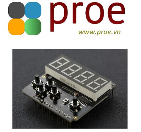7 Segment Led Keypad Shield For Arduino Điện Tử Proe