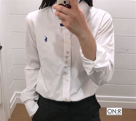 폴로 랄프로렌 남성 슬림핏 퍼포먼스 셔츠 2종 여자착용 가능 상품 상세 크로켓