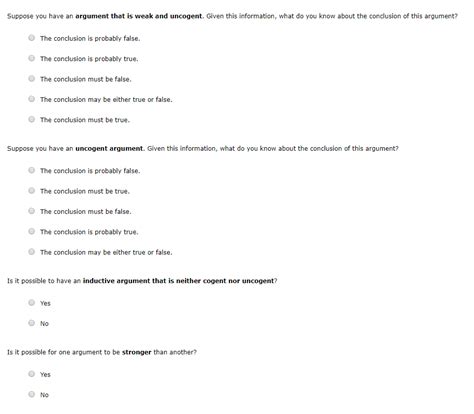 Solved Suppose You Have An Argument That Is Weak And