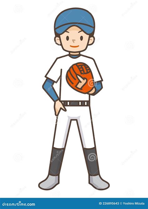 Illustration Of A Boy Playing Baseball Stock Vector Illustration Of