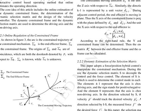 The Coordinate Frames Of End Effector And The Constrained Frame Download Scientific Diagram