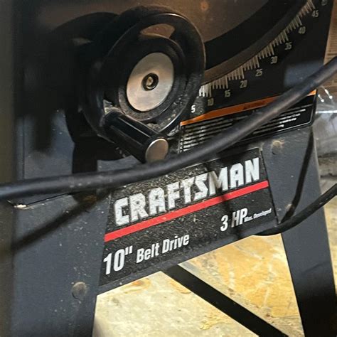 Lot 182b Craftsman 113299315 10 Belt Drive Table Saw