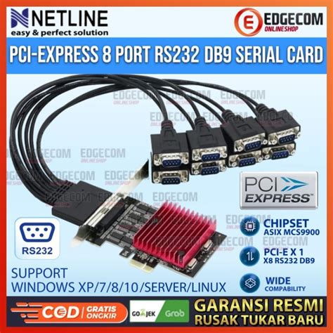 Jual Pcie Pci Express Serial Rs232 Db9 8 Port Adapter Card Shopee Indonesia