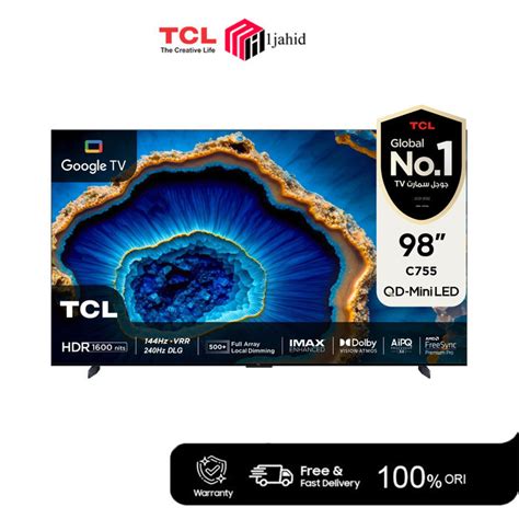 Jual TCL 55C755 QD Mini LED 4K UHD Smart Google TV W 144Hz VRR 55 Inch Shopee Indonesia
