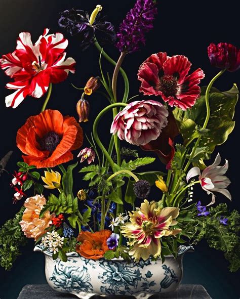 Beautiful Floral Arrangement With Colorful Flowers Dutch Floral Art