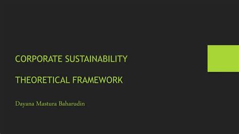 Corporate Sustainability Theoretical Framework Pptx