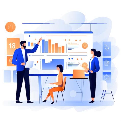 Premium Photo Optimizing Data Presentation A Minimalist Character Illustration Approach