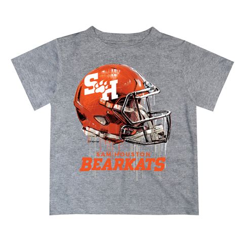 Sam Houston Bearkats Original Dripping Football Helmet Orange T Shirt