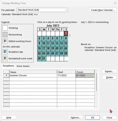 How To Create Calendars In Microsoft Project Taradigm