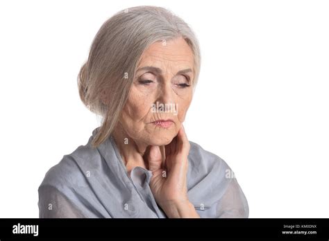 Sad Senior Woman Stock Photo Alamy