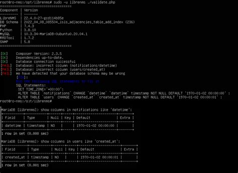 Validatephp Db Schema Idiocy Help Librenms Community