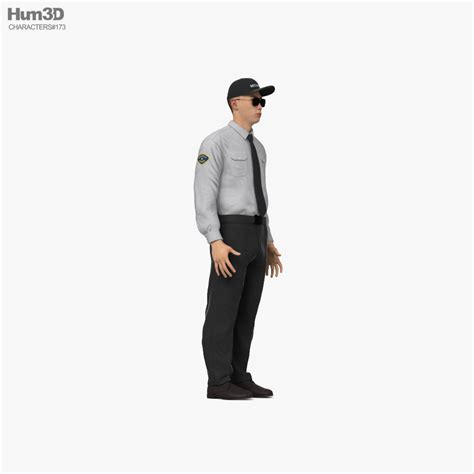 Asian Security Guard 3d Model Download Character On