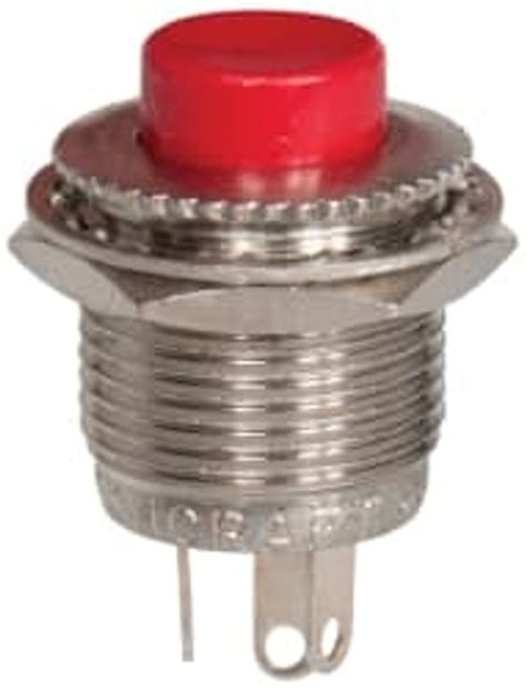 Gcwaldom Electronics 0469 Inch Mount Hole Miniature Pushbutton Switch Only Round Red