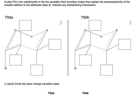 Solved 2 Pts Fill In The Enolate Intermediate And The
