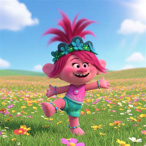 Queen Poppy In A Flower Field By Darth19 On Deviantart