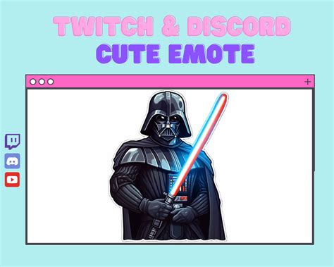 Darth Vader Star Wars Inspired Cute Twitch Discord Emote Starwars
