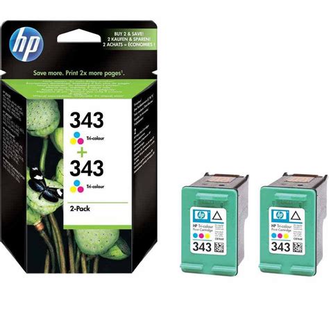 Original Hp 337 343 Black And Colour Combo Pack Ink Cartridges C8766ee