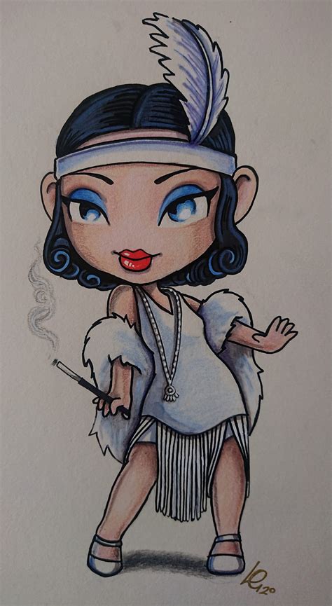 Flapper Girl Cartoon
