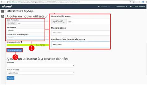 comment créer une base de données mysql dans cpanel 007 hébergement