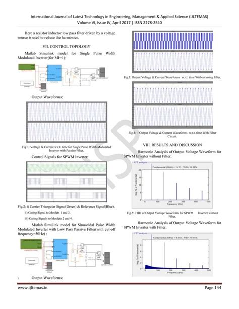 Study Of Single Pulse Width Modulated Inverter And Sinusoidal Pulse